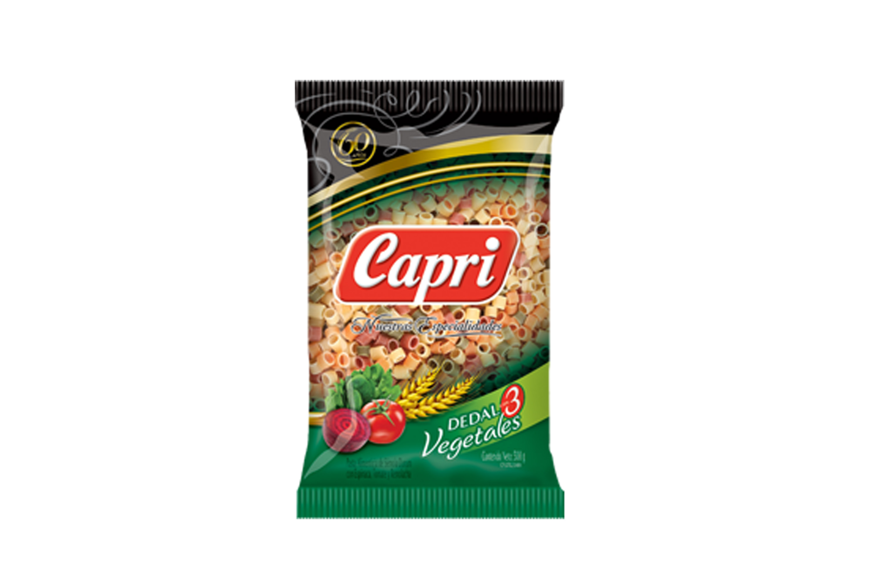 Pasta Capri Dedal 3 Vegetales 500g – Supermercado Paotrolado